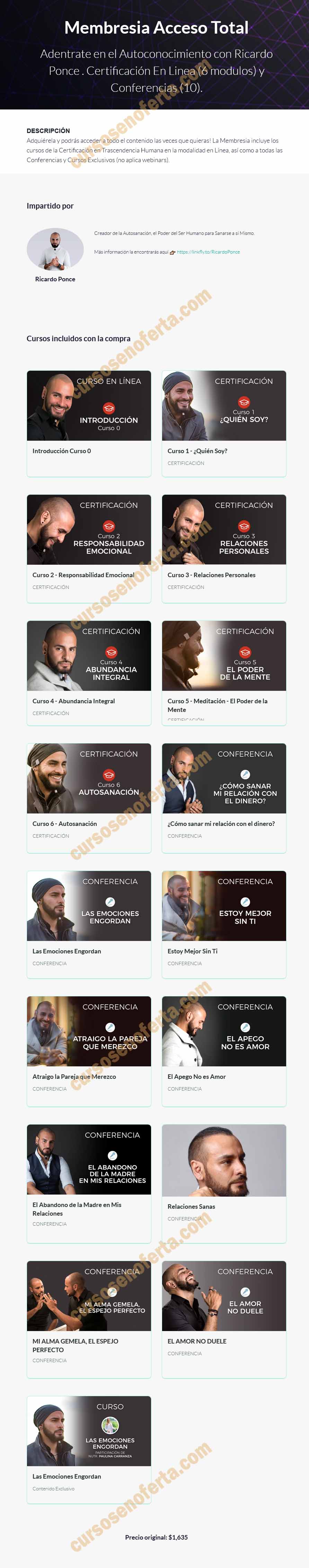 Ricardo Ponce Membresía de Acceso Total - cursosenoferta.com